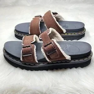 Dr. Martens | Shoes | Dr Martens Myles Faux Fur Platform Sandal Dark ...